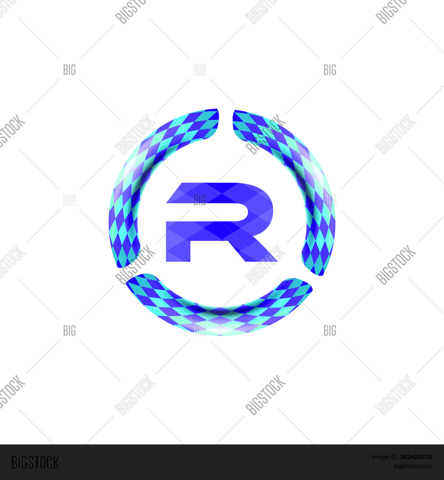 Initial Letter R Vector & Photo (Free Trial) | Bigstock