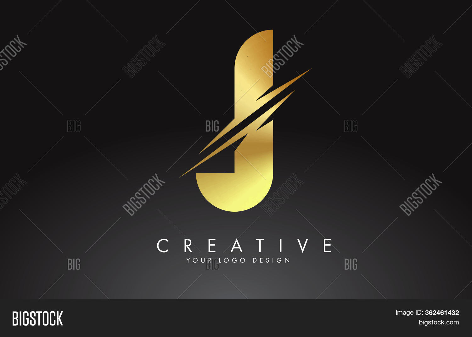 Golden J Letter Logo Vector & Photo (Free Trial) | Bigstock