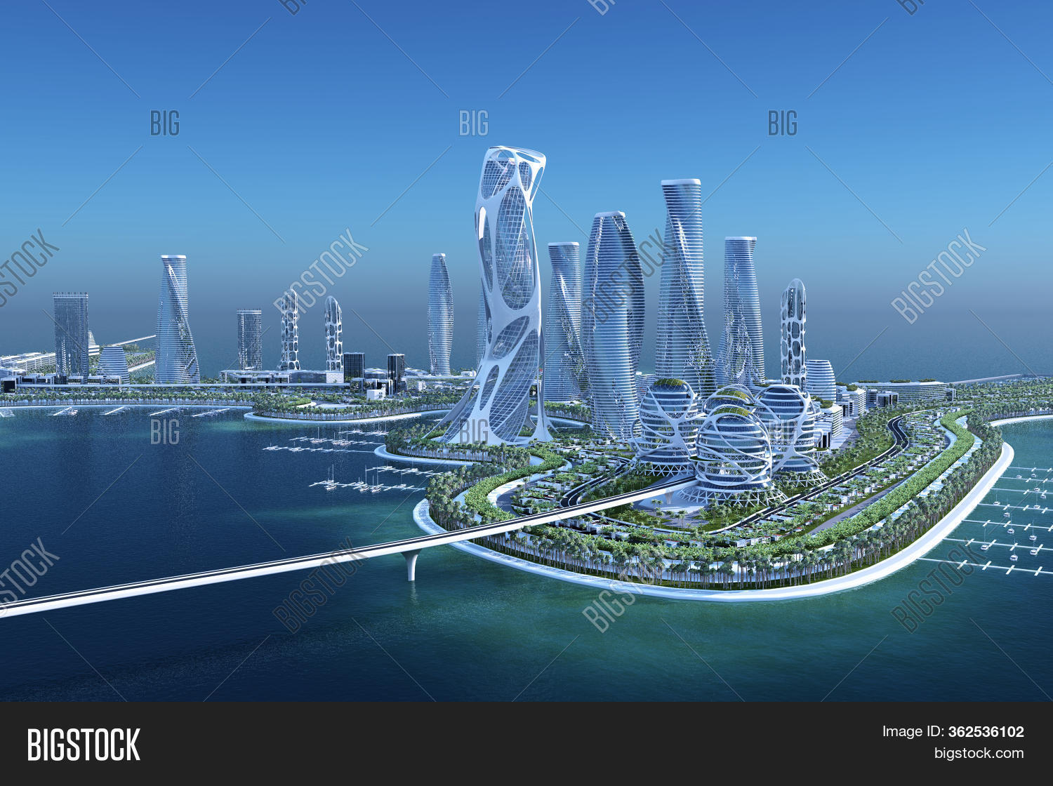 Future City On Coast. Image & Photo (Free Trial) | Bigstock