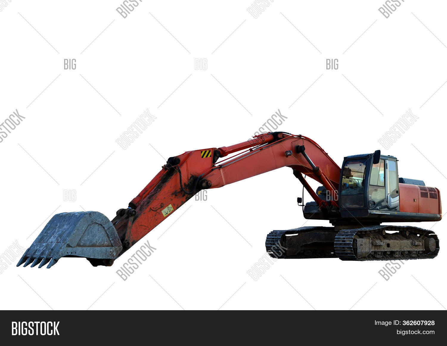 Red Tracked Excavator Image & Photo (Free Trial) | Bigstock