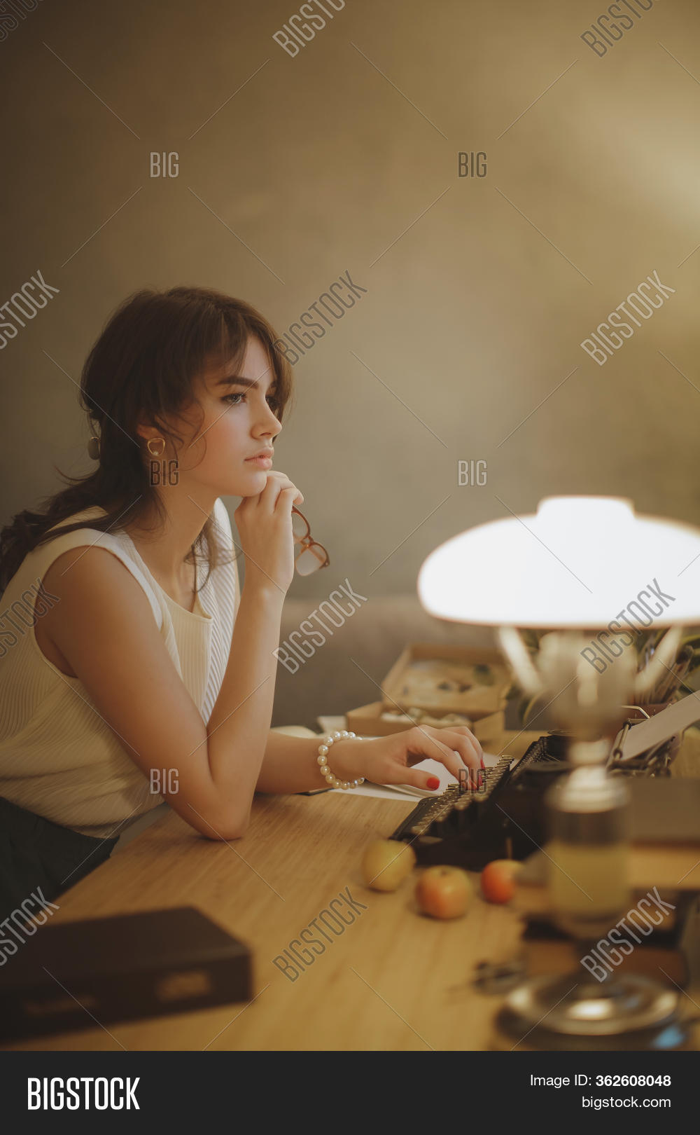 Young Woman Typing On Image & Photo (Free Trial) | Bigstock
