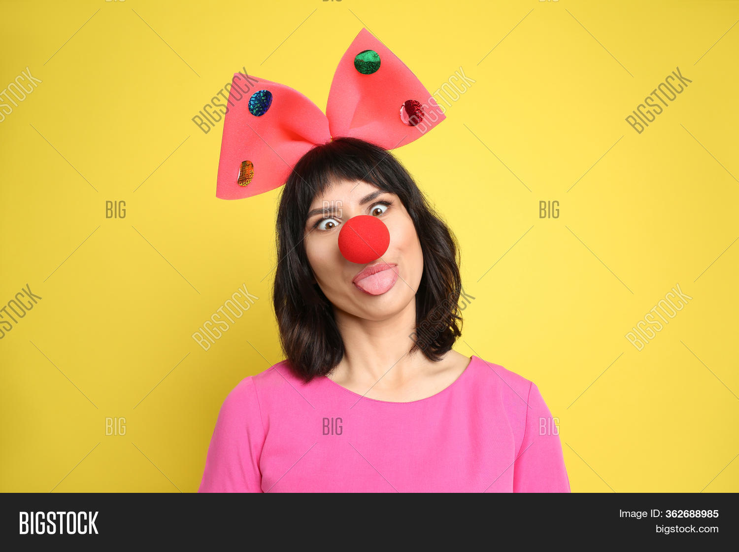 Funny Woman Large Bow Image & Photo (Free Trial) | Bigstock