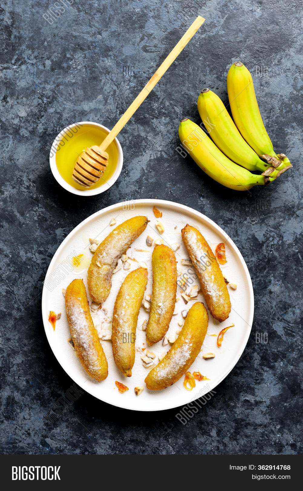 Deep Fried Bananas On Image & Photo (Free Trial) | Bigstock