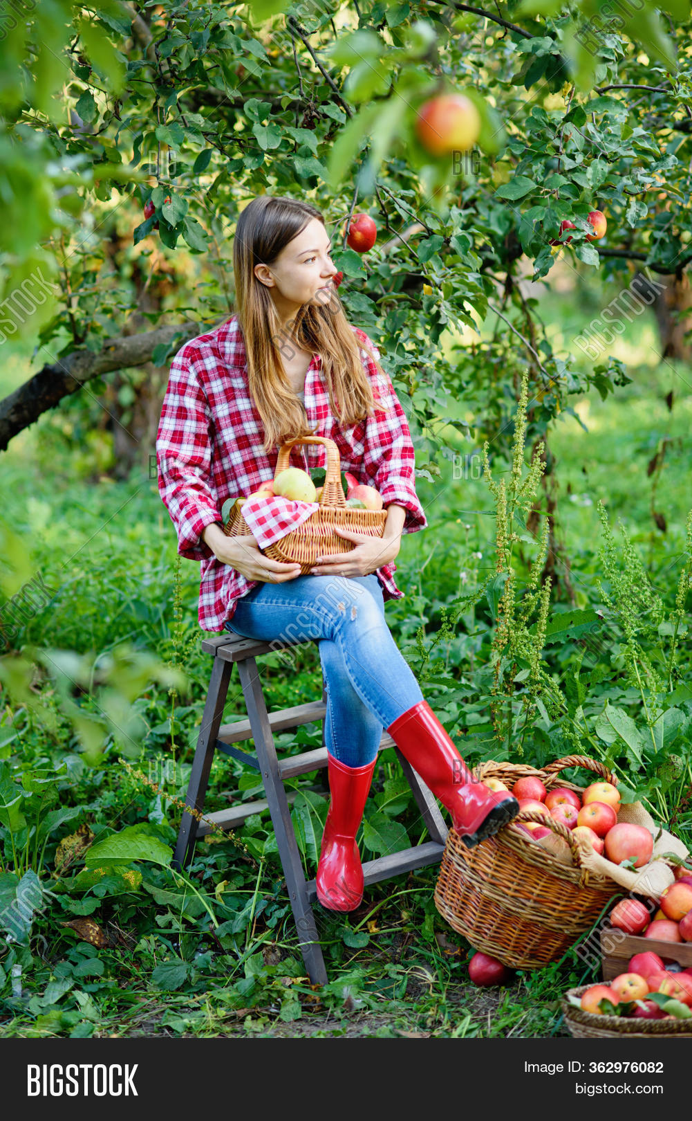 Beautiful Girl Picking Image & Photo (Free Trial) | Bigstock