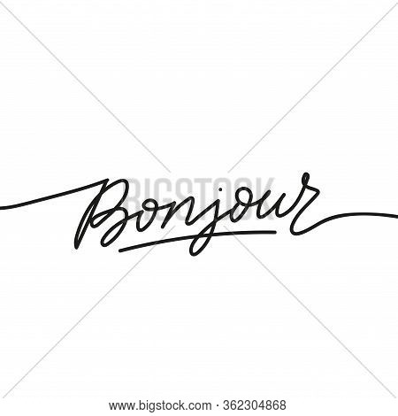 Bonjour Hello French Vector & Photo (Free Trial) | Bigstock