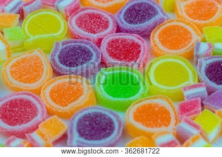 Colorful Jelly Candies. Juicy Colorful Jelly Sweets. Gummy Candies ...