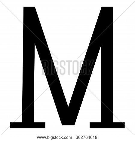 Mu Greek Symbol Vector & Photo (Free Trial) | Bigstock