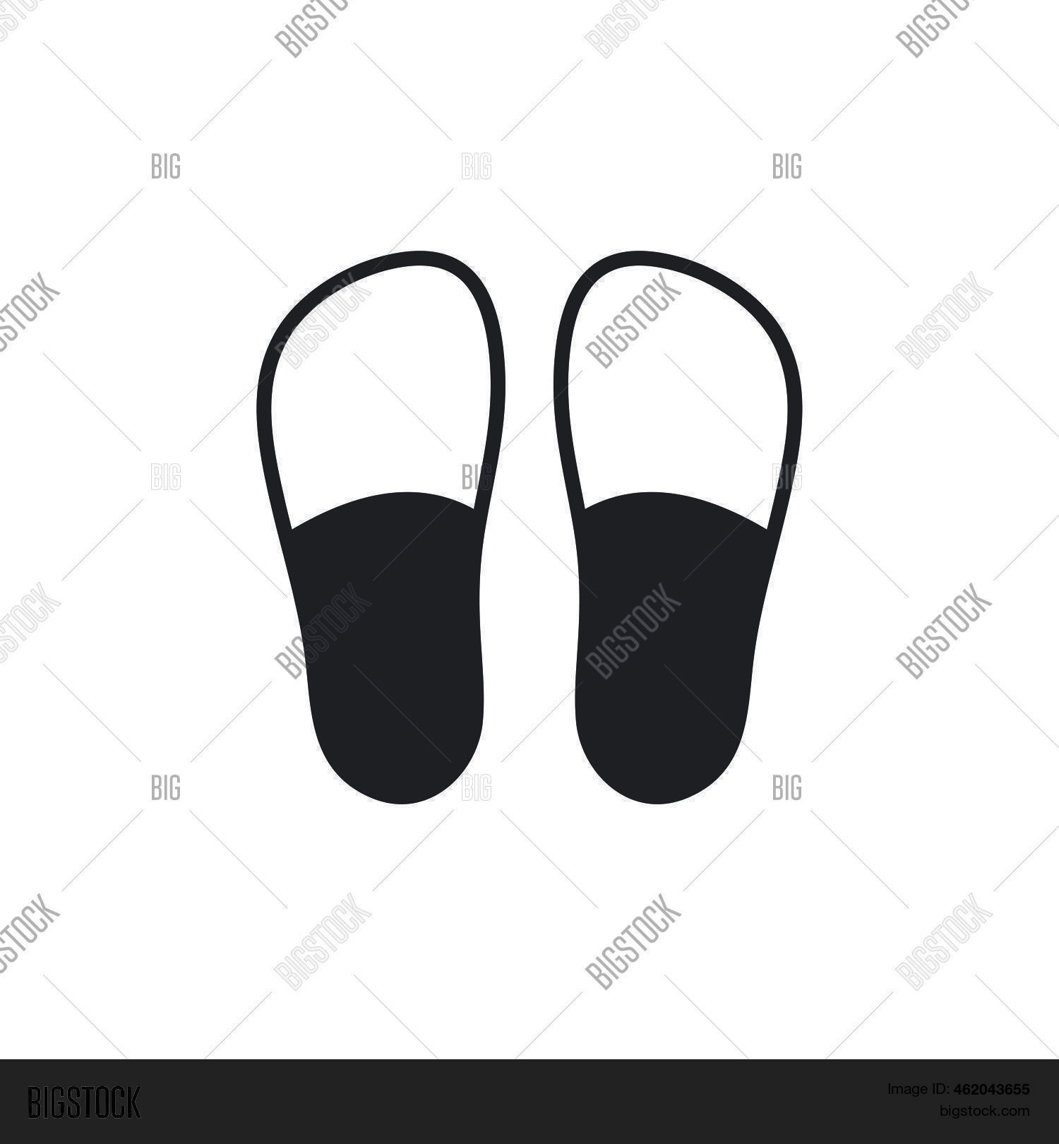 Slippers Icon Vector & Photo (Free Trial) | Bigstock