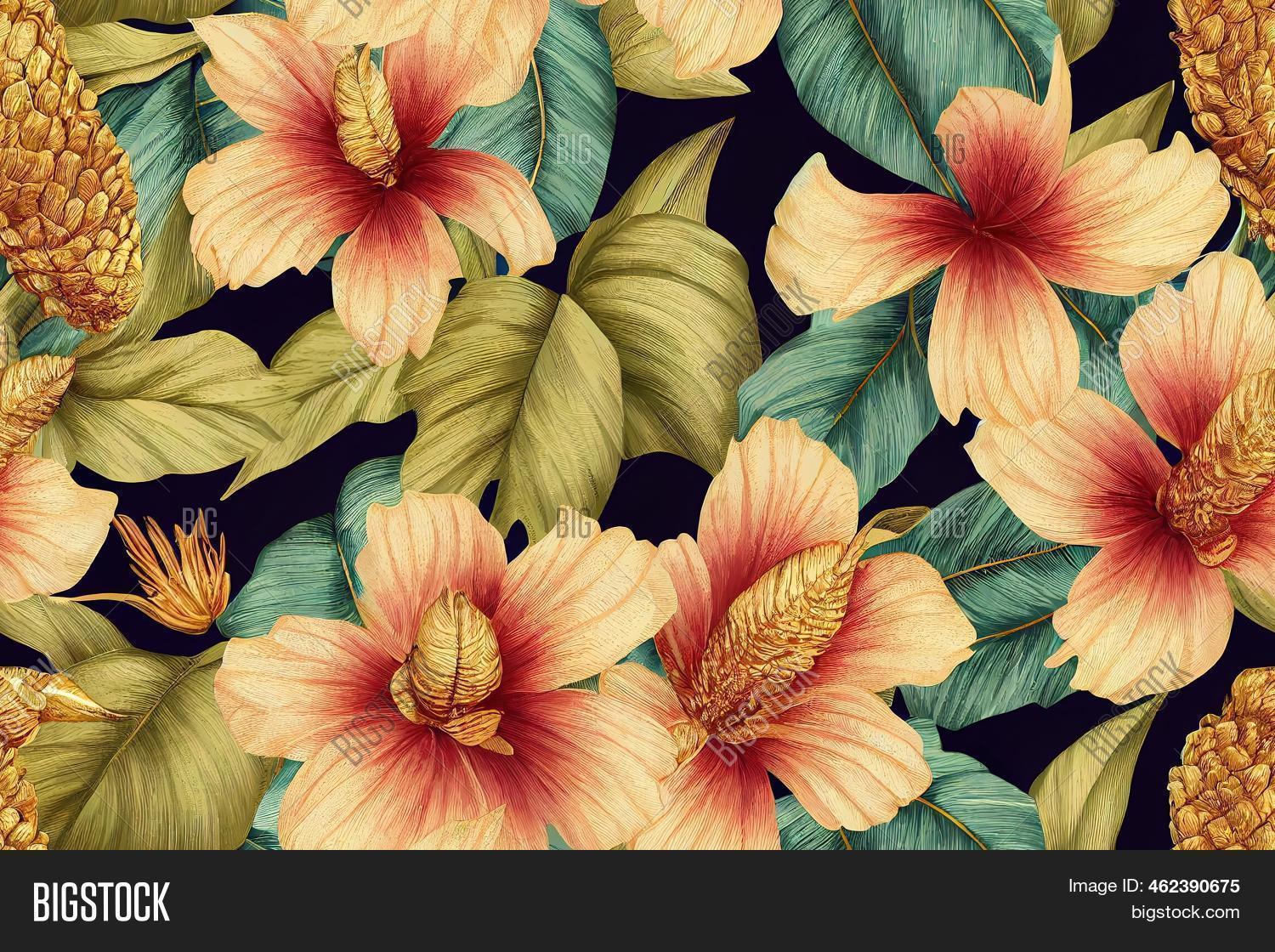 Gold Hibiscus Flowers Image & Photo (Free Trial) | Bigstock