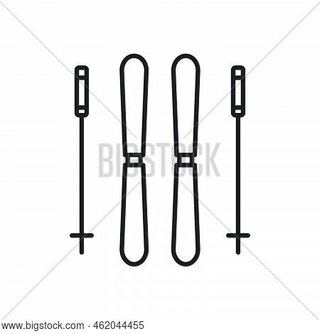 Skis Icon Template Vector & Photo (Free Trial) | Bigstock