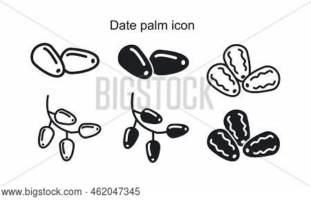 Date Palm Icon Vector & Photo (Free Trial) | Bigstock