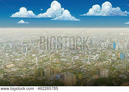 Cartoon Drawing Aerial Image & Photo (Free Trial) | Bigstock