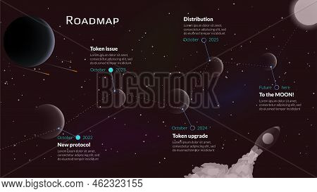Roadmap Line Moon Vector & Photo (Free Trial) | Bigstock