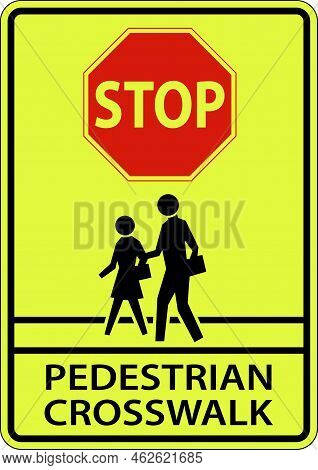 Stop Pedestrian Vector & Photo (Free Trial) | Bigstock