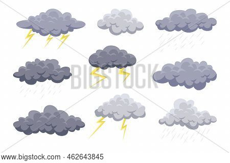 Grey Clouds Rain Vector & Photo (Free Trial) | Bigstock