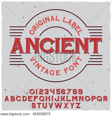 Vintage Vector Font. Vector & Photo (Free Trial) | Bigstock