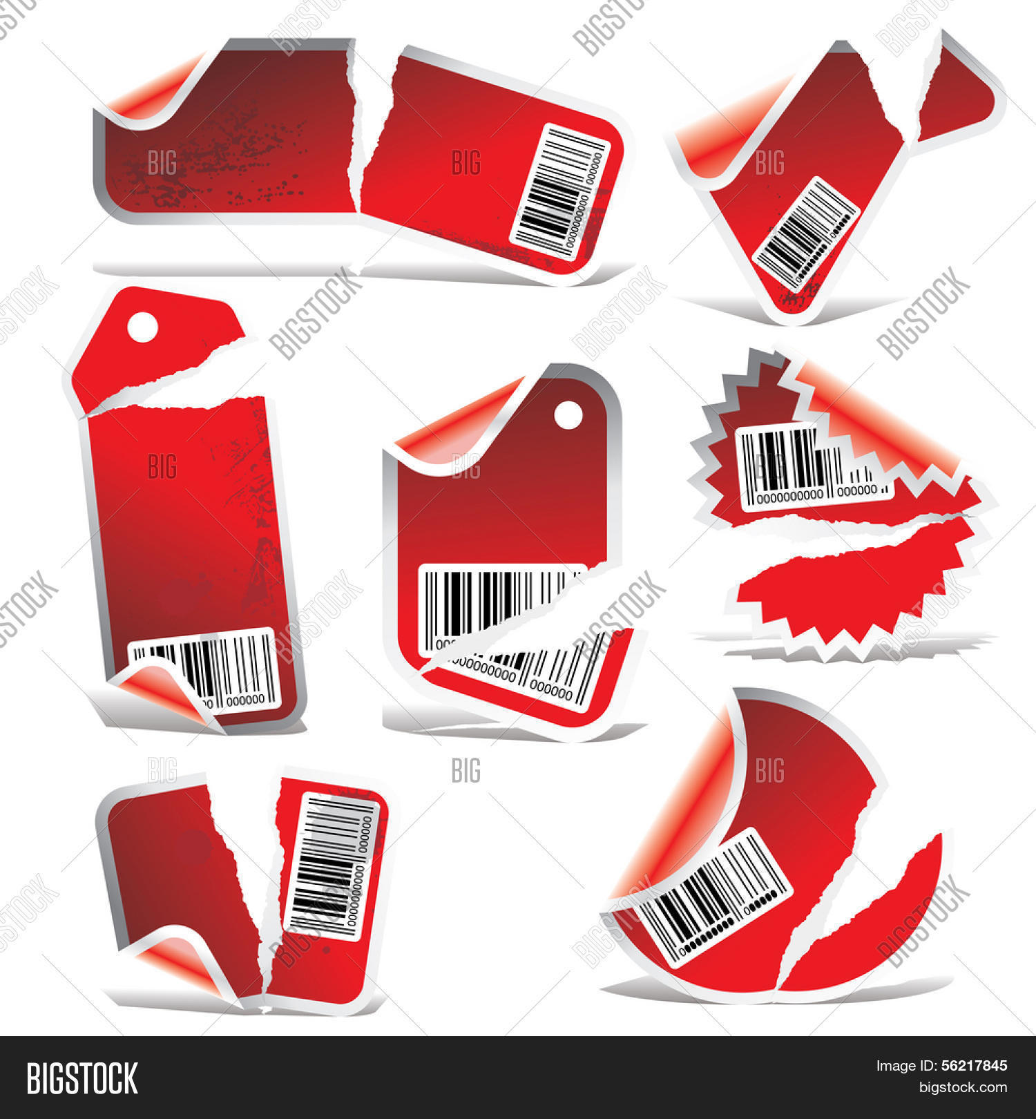 Red Ripped Tag Vector & Photo (Free Trial) | Bigstock