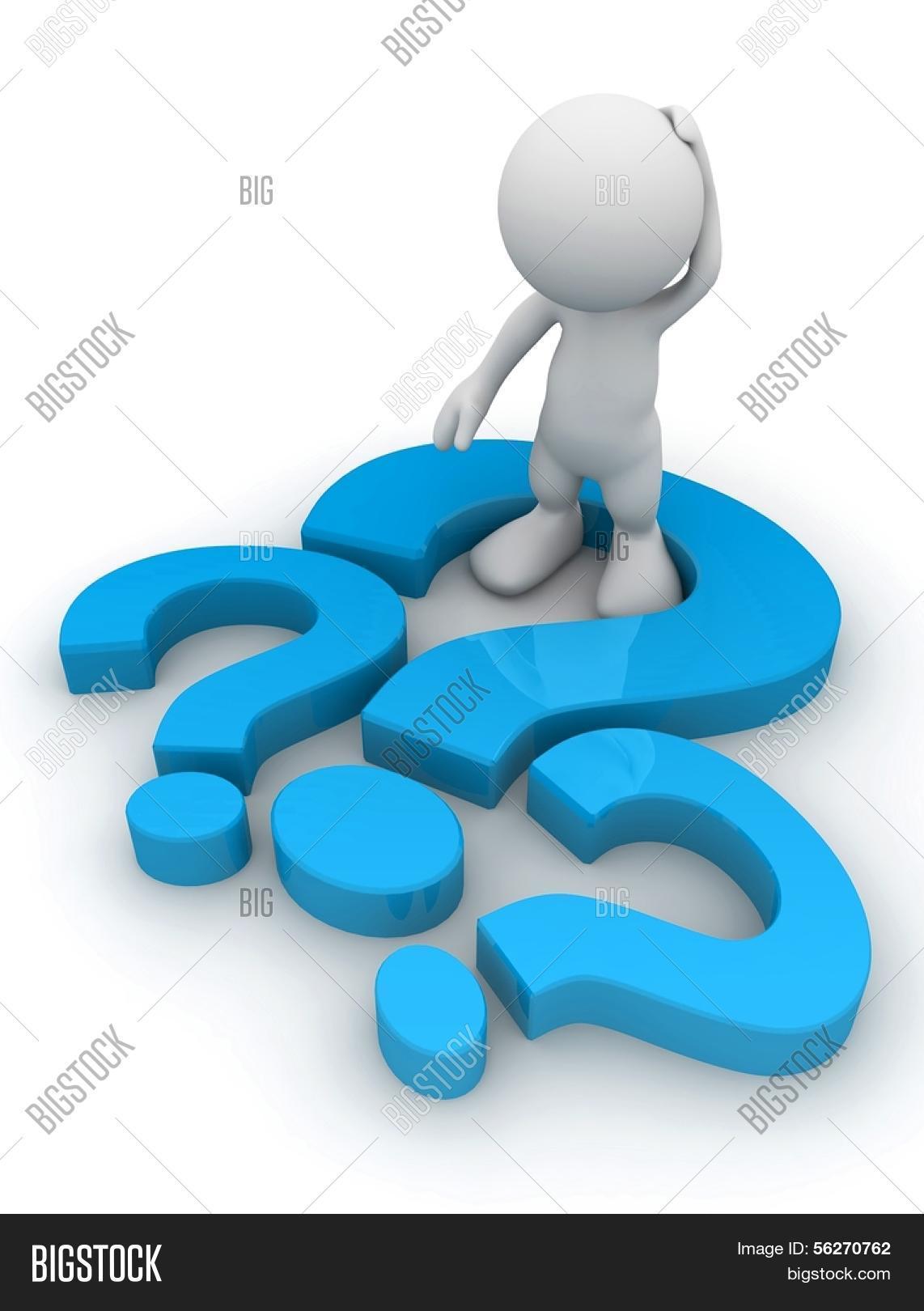 3d Human Blue Question Image & Photo (Free Trial) | Bigstock