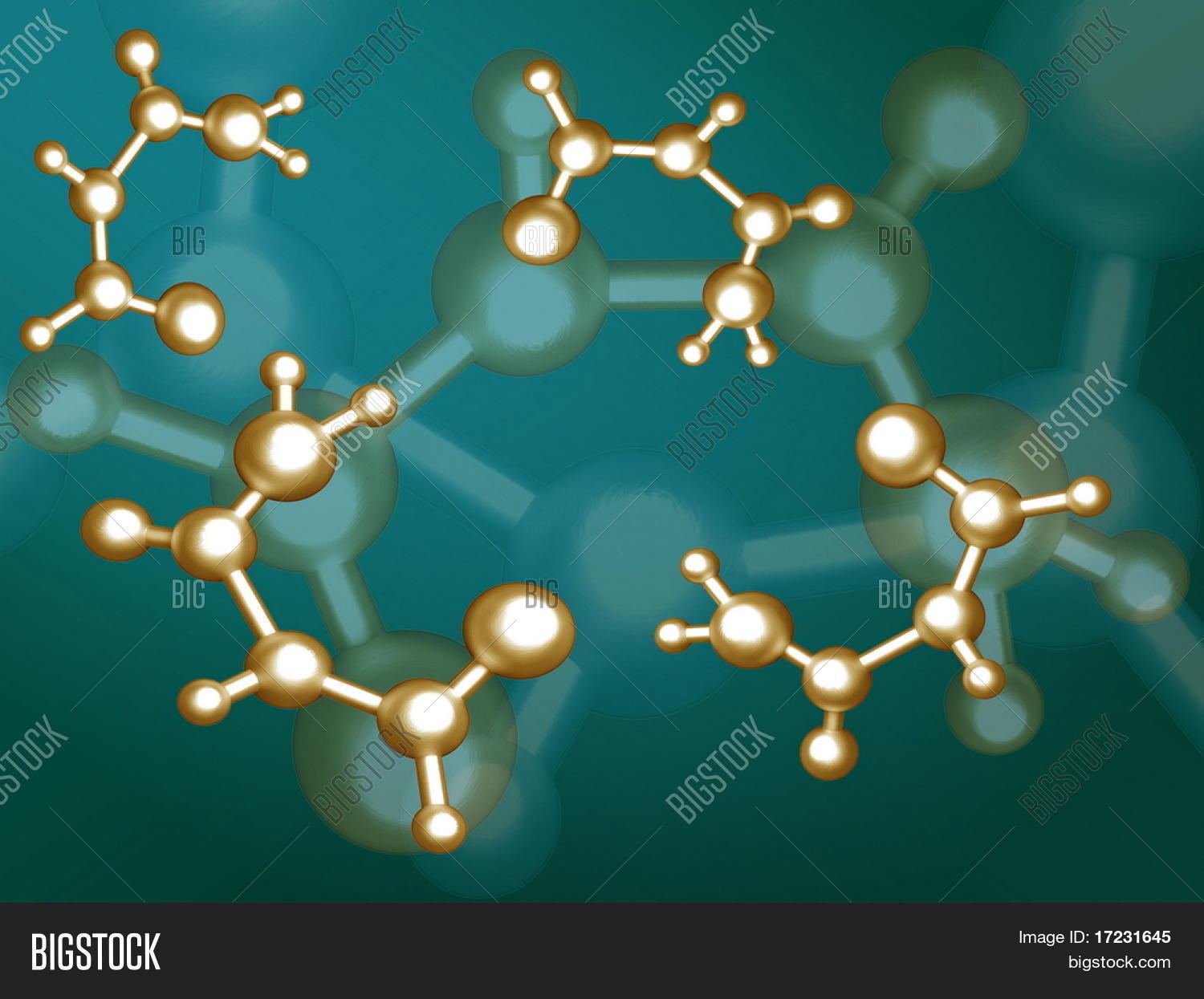 Gold Molecules On Image & Photo (Free Trial) | Bigstock
