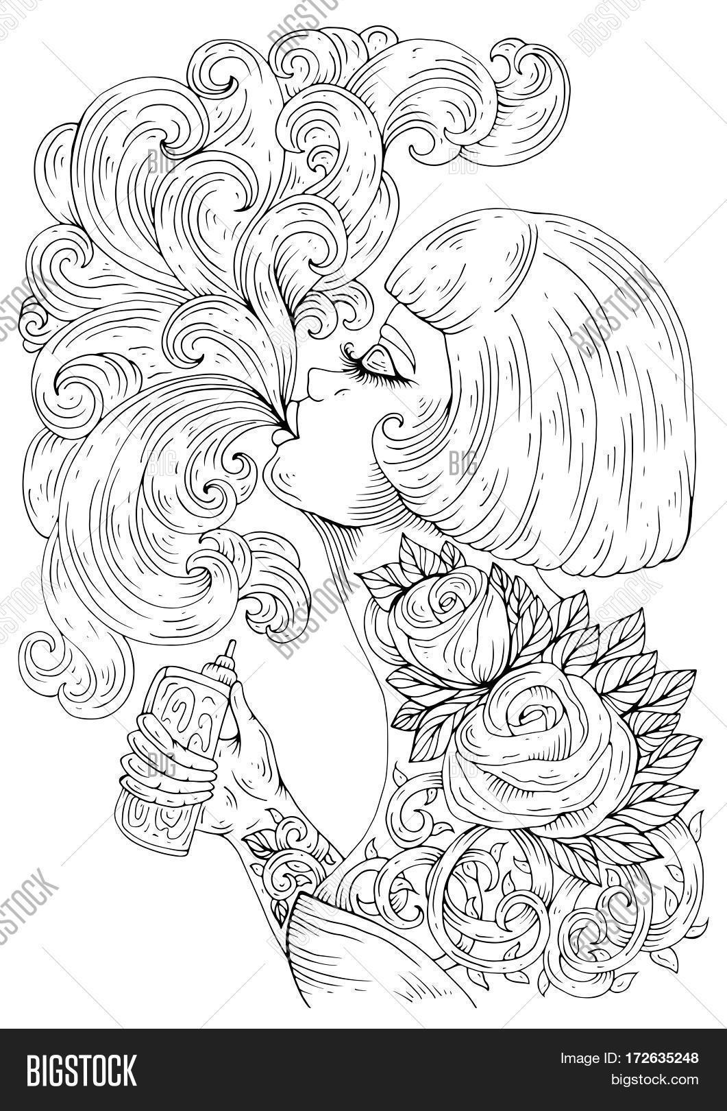 Vape Alejandro Dampfen Mechsmodsandclouds Sketch Coloring Page