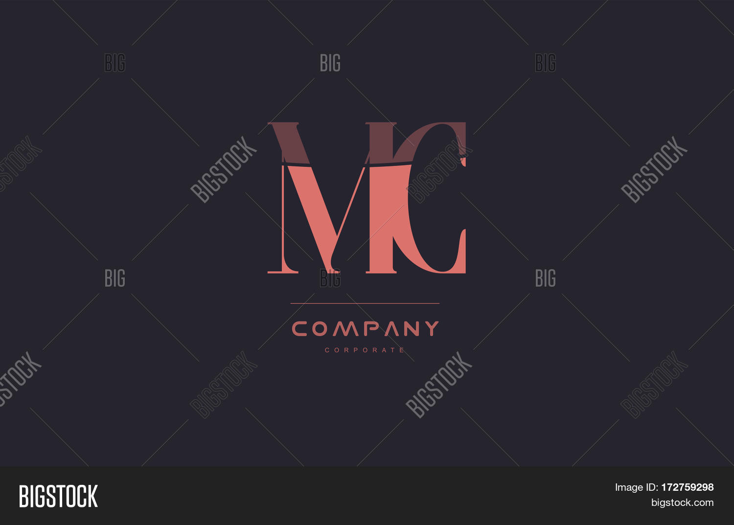Mc M C Pink Vintage Vector & Photo (Free Trial) | Bigstock