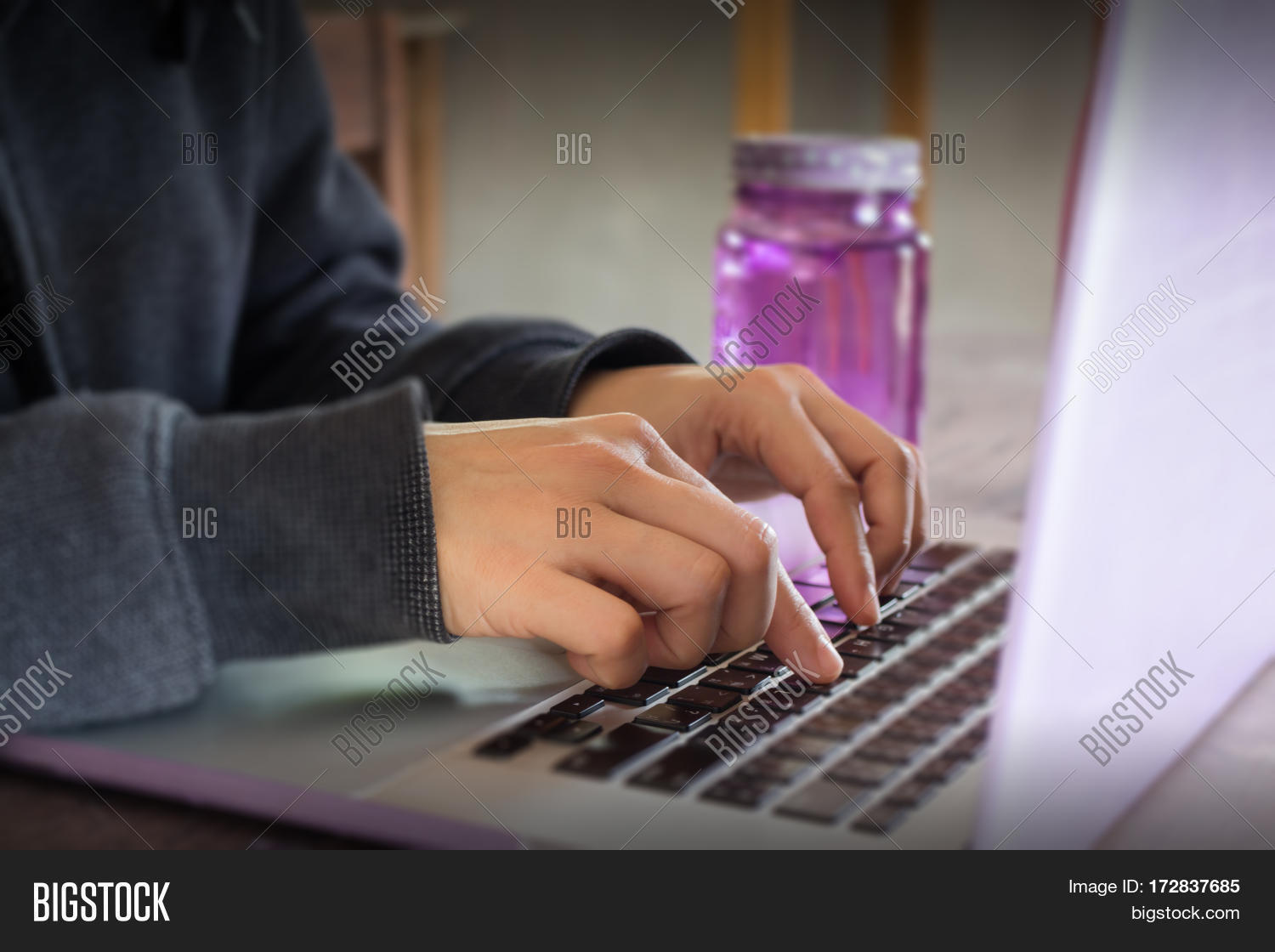 Violet Items On Wooden Image & Photo (Free Trial) | Bigstock