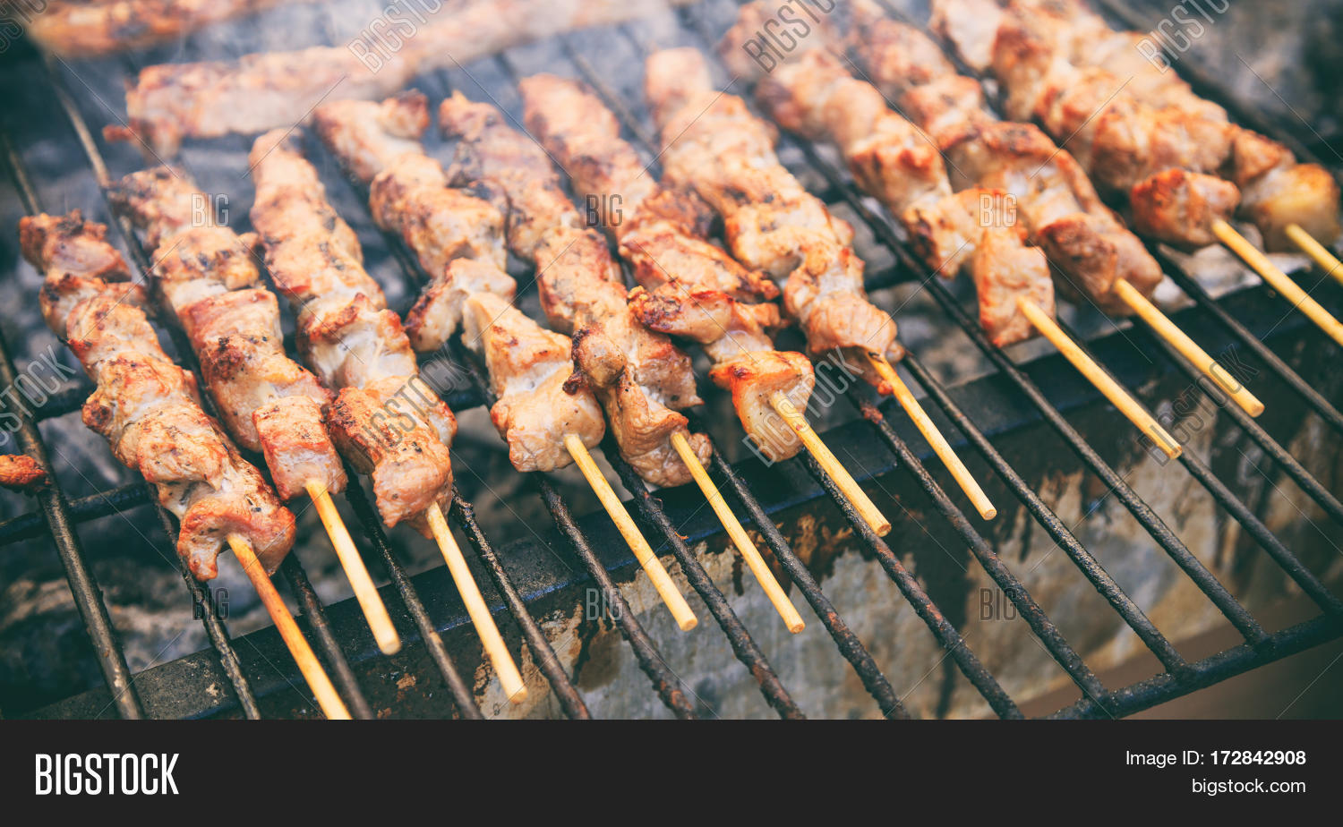 Grilled Meat Skewers Image & Photo (Free Trial) | Bigstock