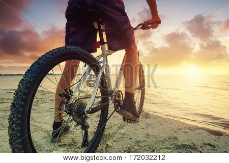 Ride On Bike On Beach Image & Photo (Free Trial) | Bigstock