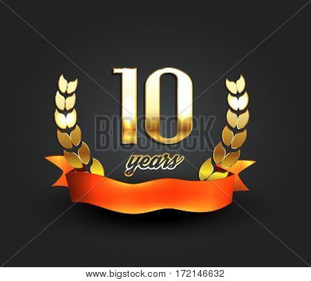 Ten Years Anniversary Vector & Photo (Free Trial) | Bigstock