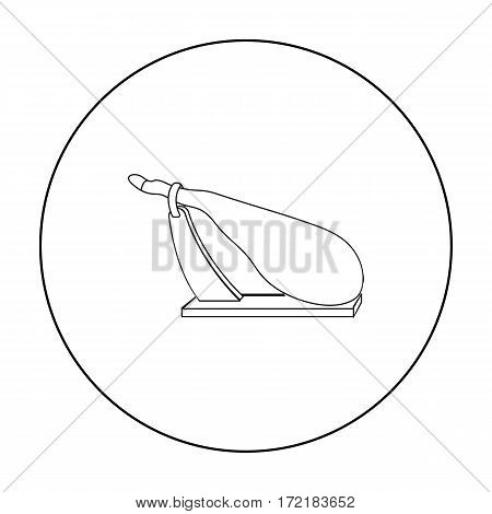Jamon Icon Outline Vector & Photo (Free Trial) | Bigstock