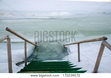 Ladder Hole Ice Water Image & Photo (Free Trial) | Bigstock