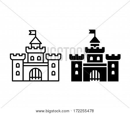 Simple Castle Icon Vector & Photo (Free Trial) | Bigstock