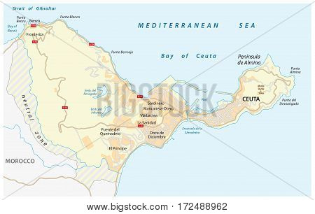 Road Map Spanish Vector & Photo (Free Trial) | Bigstock