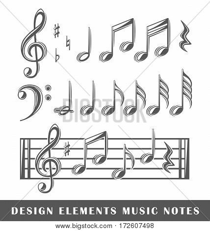 Set Musical Notes Vector & Photo (Free Trial) | Bigstock