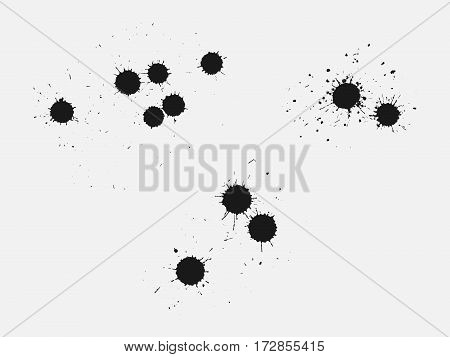 Set Black Ink Drops. Vector & Photo (Free Trial) | Bigstock