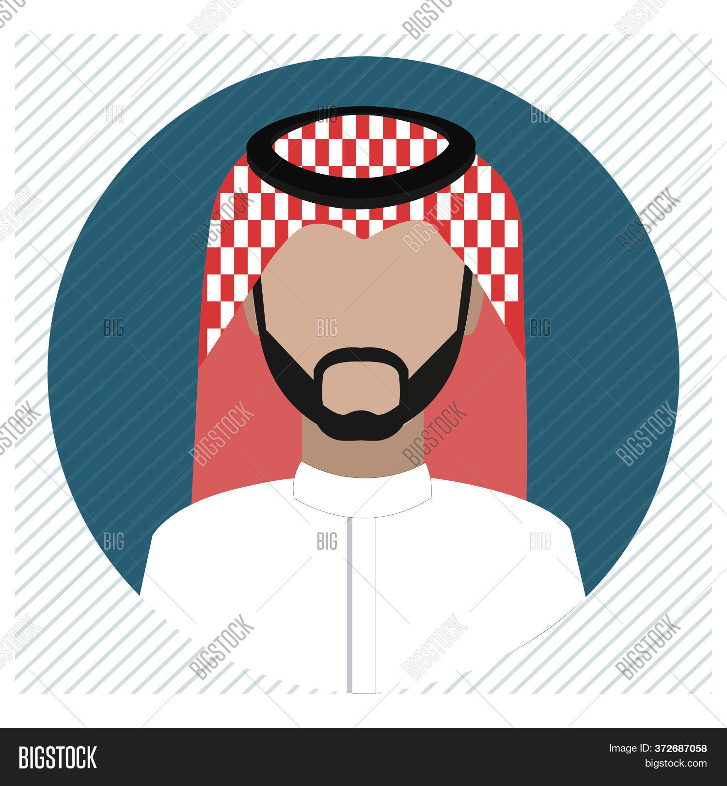 Saudi Man Icon Wearing Image & Photo (Free Trial) | Bigstock