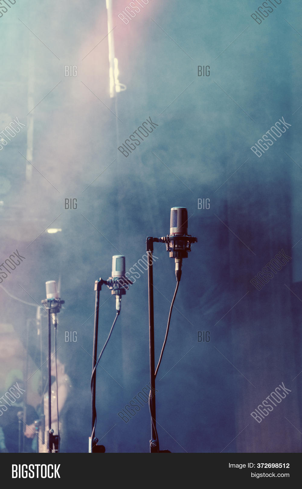 Microphones On Smoky Image & Photo (Free Trial) | Bigstock