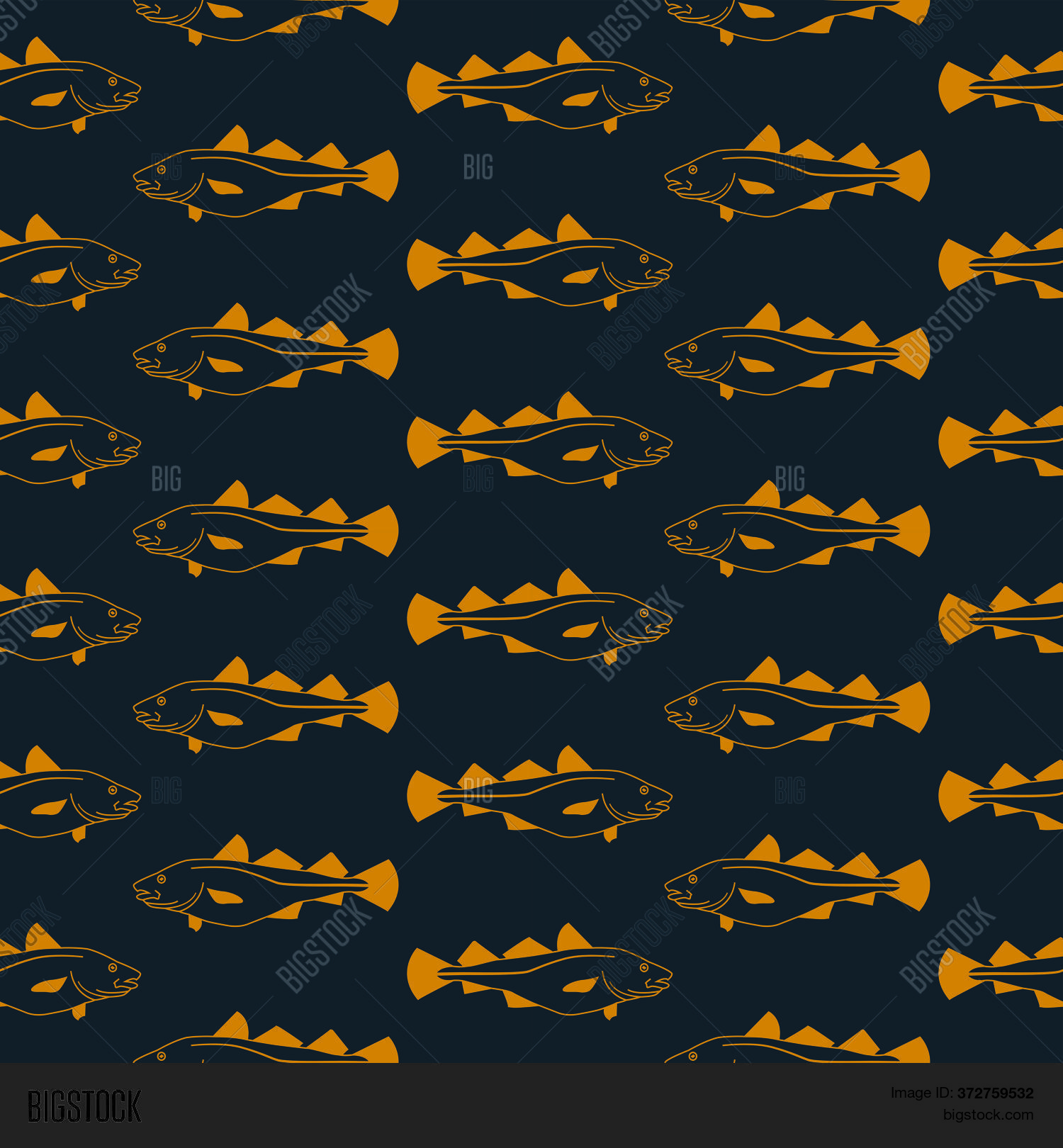 Cod Fish Swimming Vector & Photo (Free Trial) | Bigstock