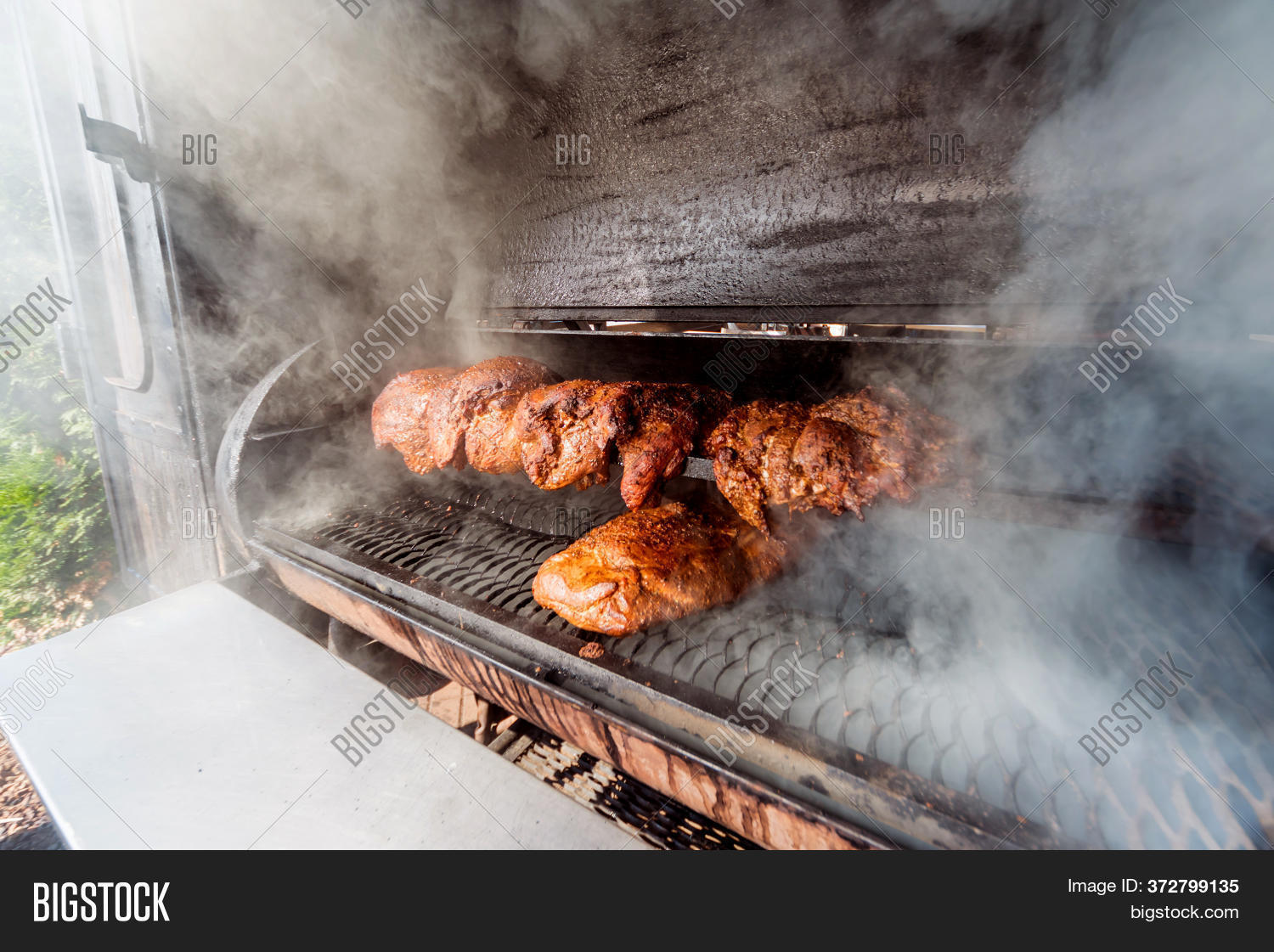 Large Barbecue Smoker Image & Photo (Free Trial) | Bigstock