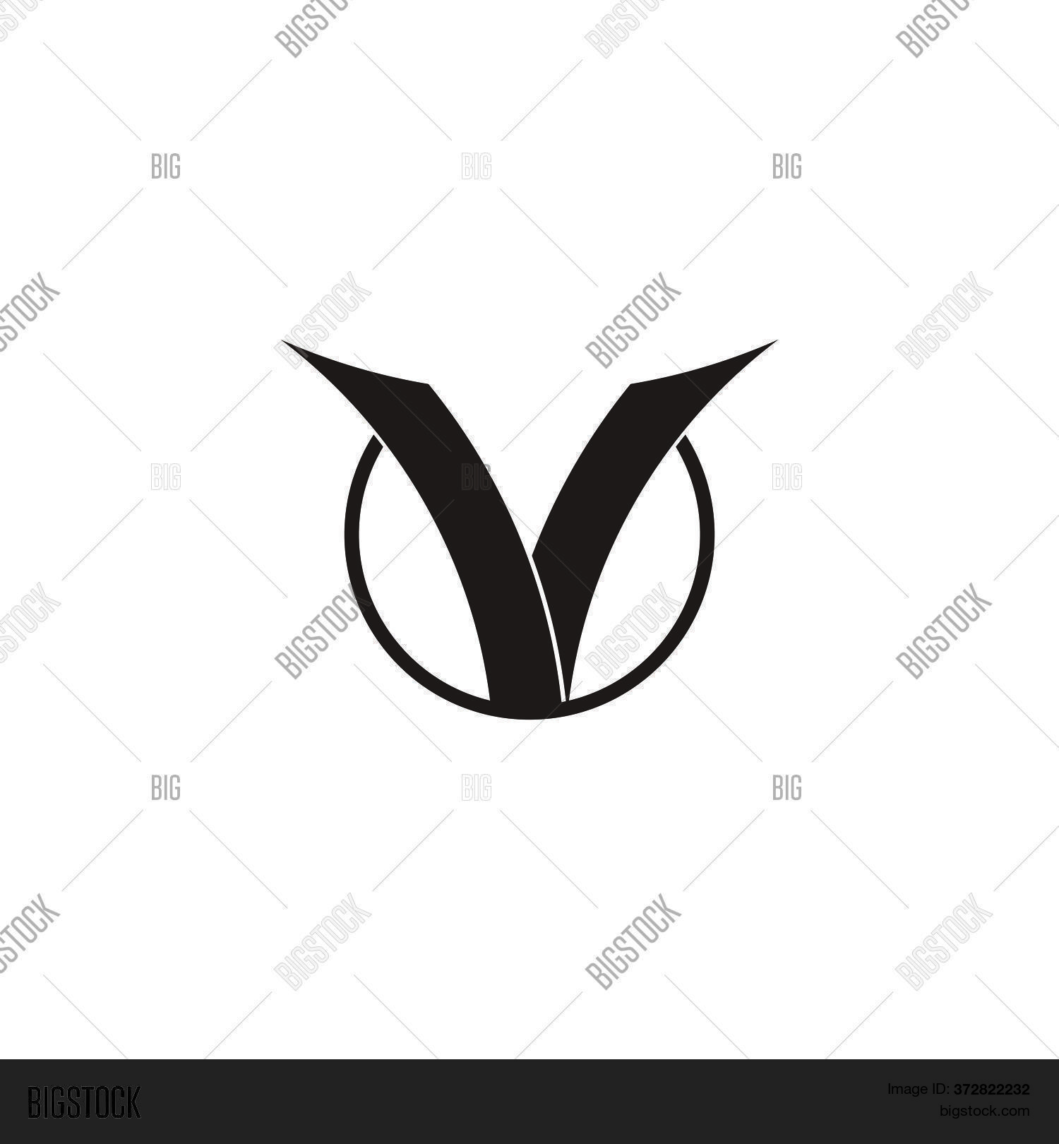 Letter V Circle Vector & Photo (Free Trial) | Bigstock