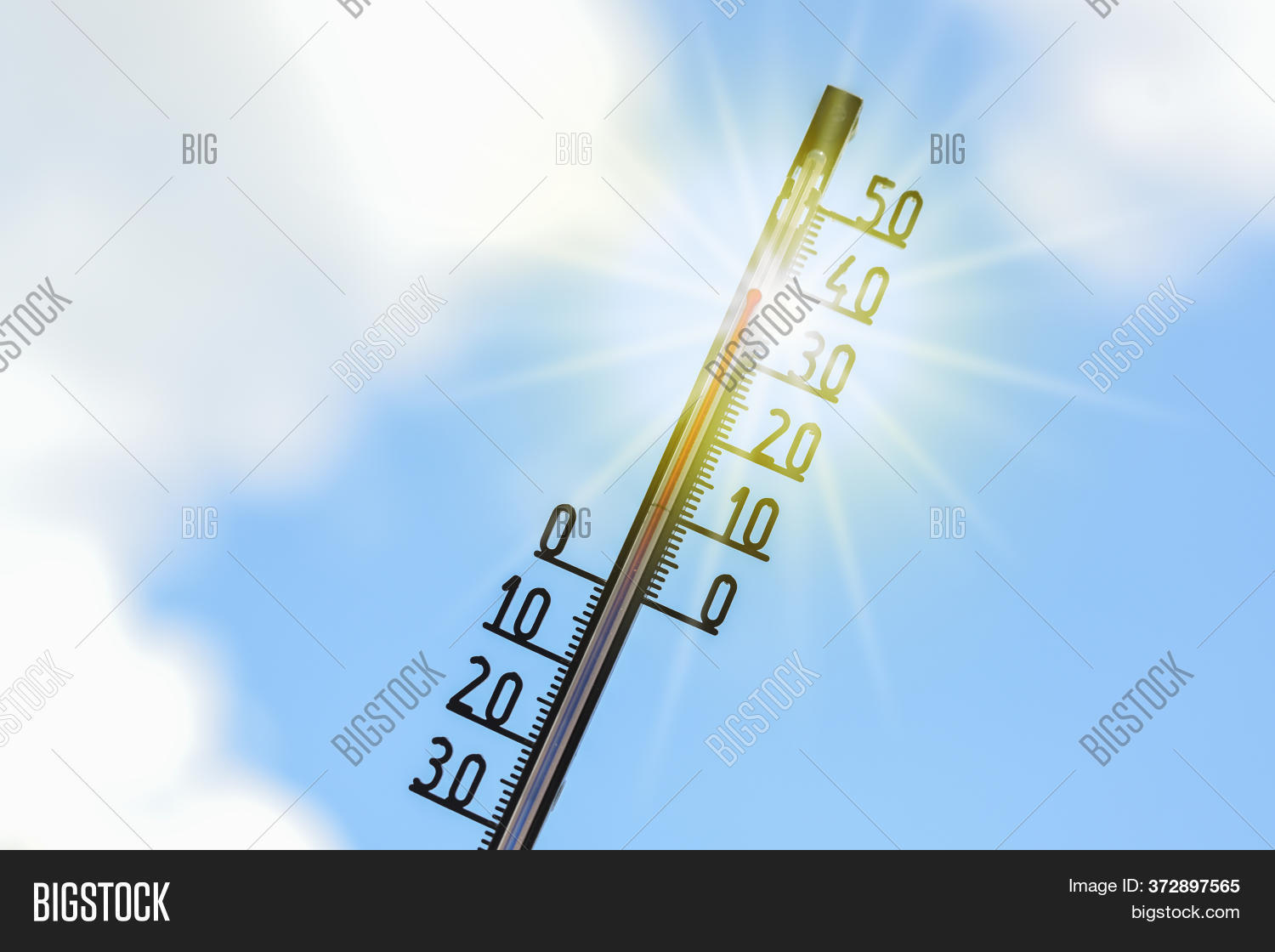 Thermometer Shows Heat Image & Photo (Free Trial) | Bigstock
