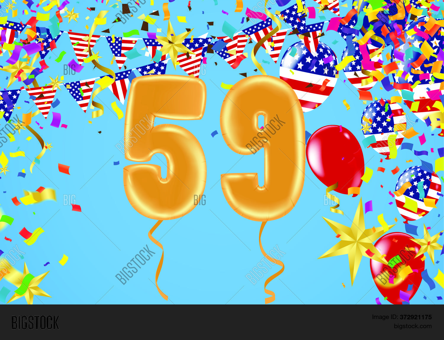 59 Years Anniversary Vector & Photo (Free Trial) | Bigstock