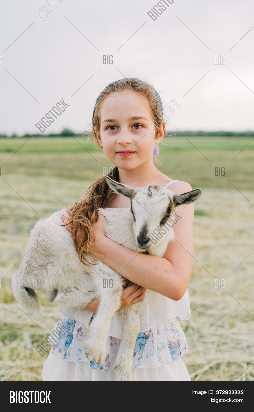 Girl Baby Goat On Farm Image & Photo (Free Trial) | Bigstock