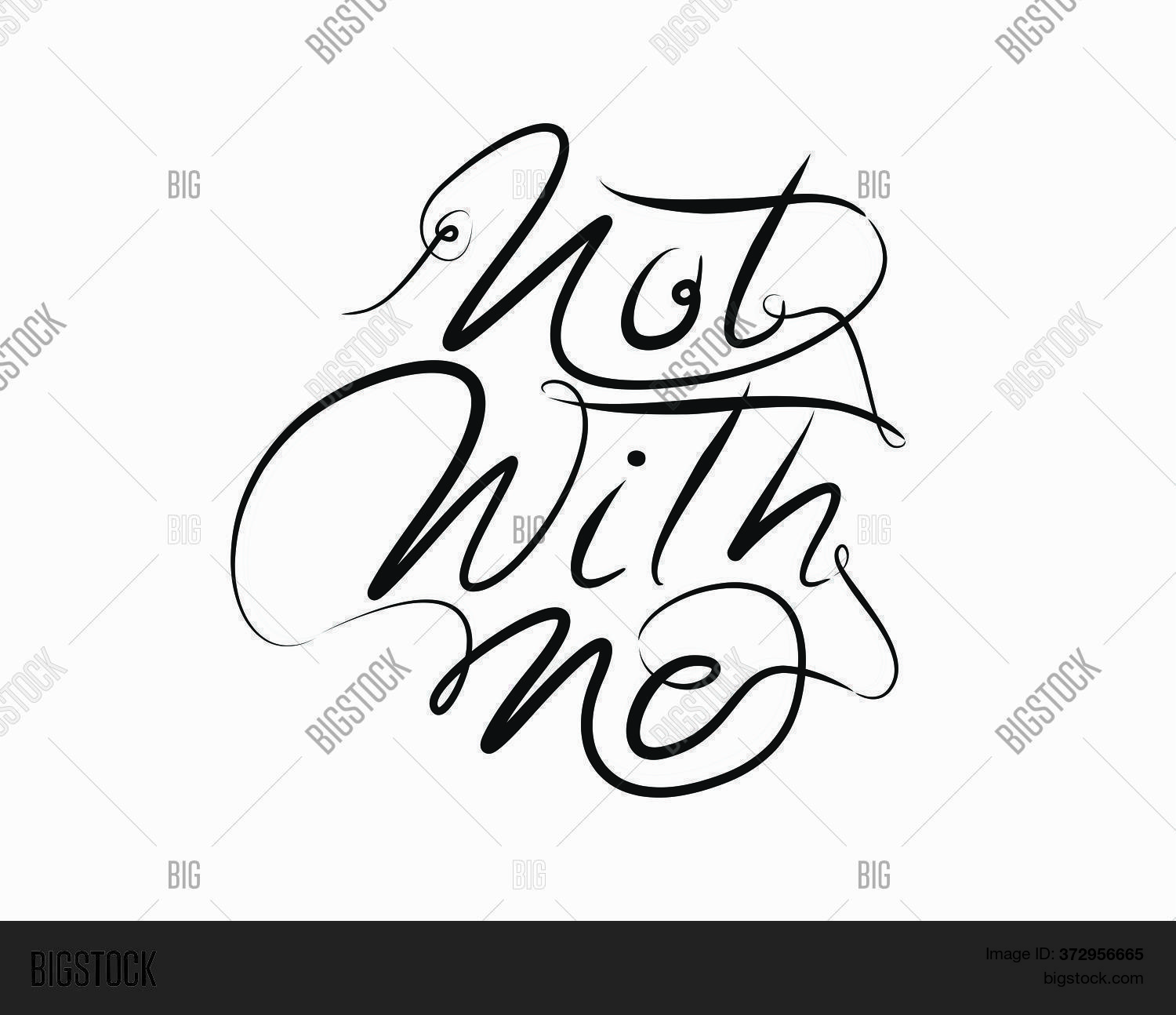 Not Me Lettering Text Vector & Photo (Free Trial) | Bigstock