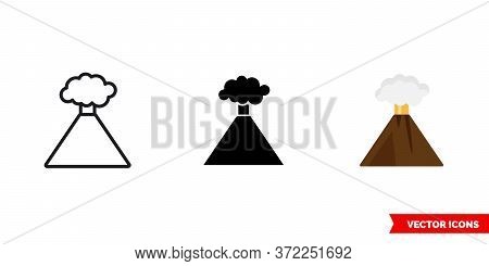 Volcano Icon 3 Types Vector & Photo (Free Trial) | Bigstock