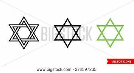 Hexagram Icon 3 Types Vector & Photo (Free Trial) | Bigstock