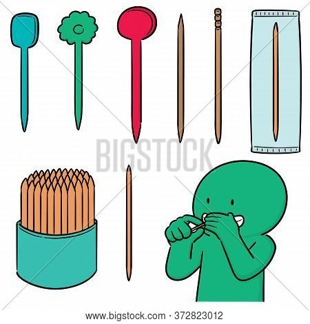 Vector Set Toothpick Vector & Photo (Free Trial) | Bigstock
