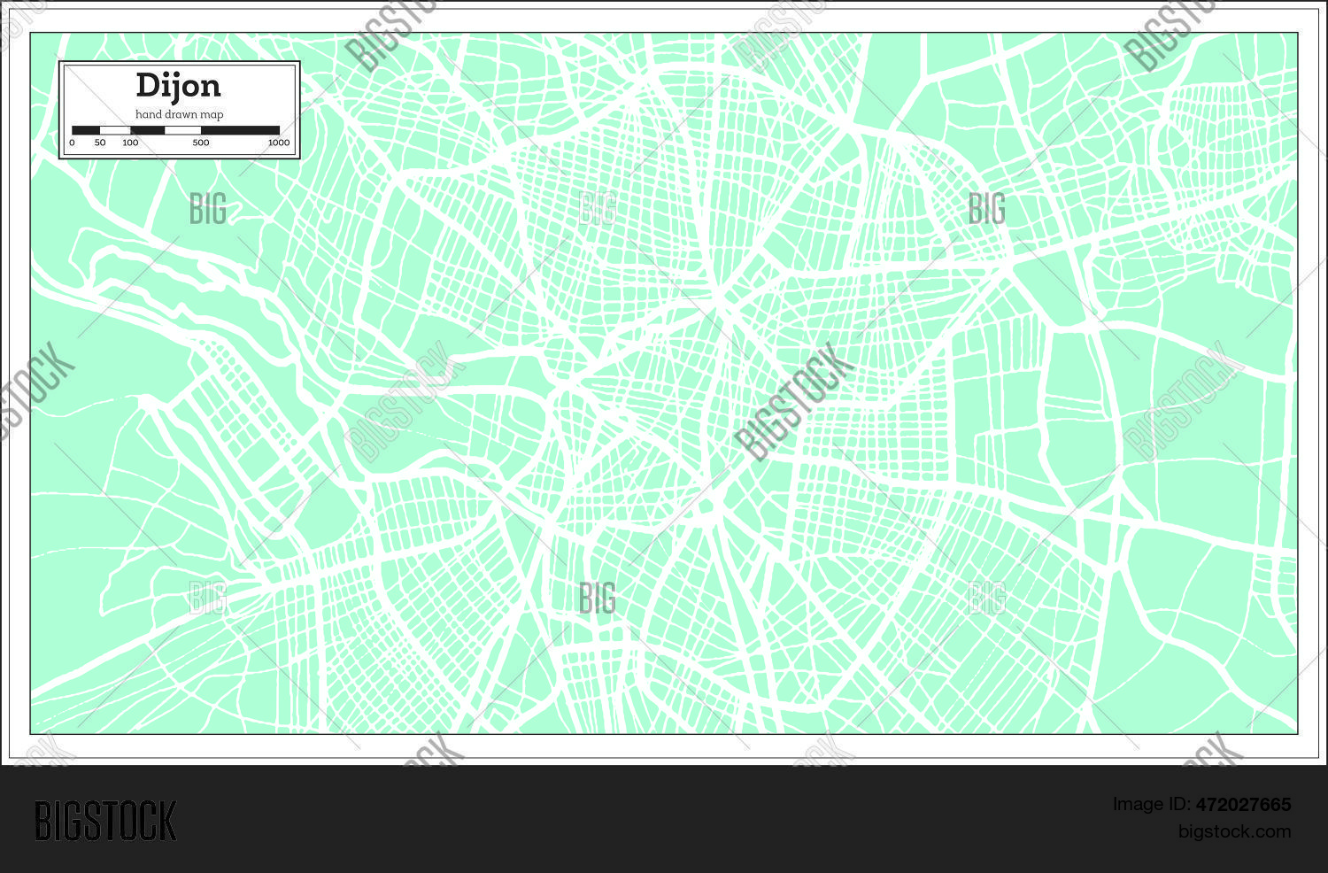 Dijon France City Map Vector & Photo (Free Trial) | Bigstock