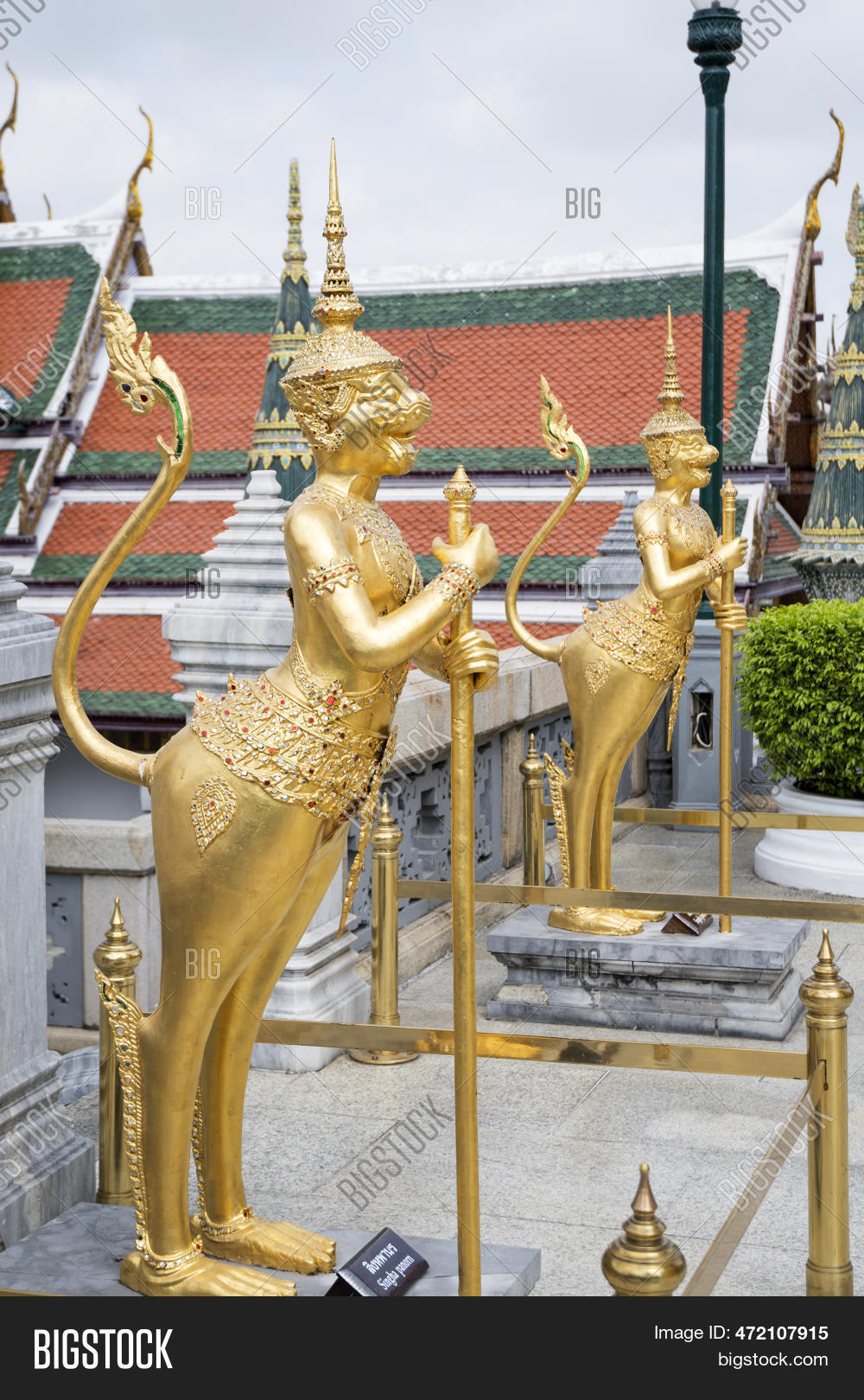 Gold Statue Kinnari , Image & Photo (Free Trial) | Bigstock