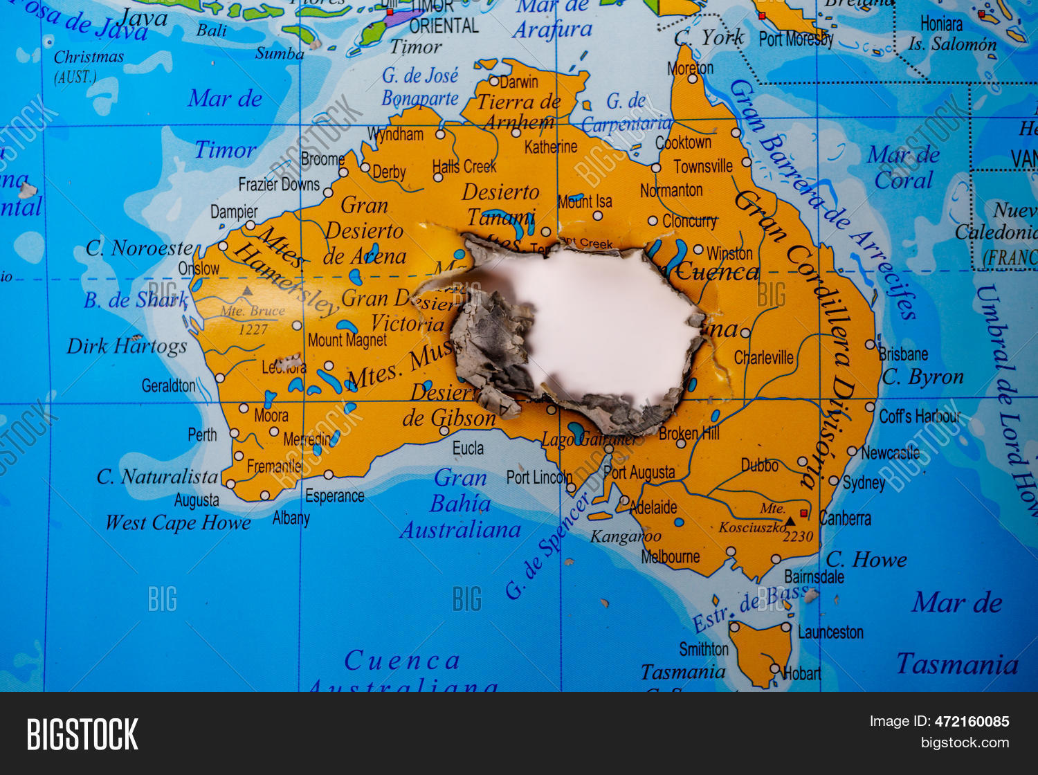 Close- Burned Map Image & Photo (Free Trial) | Bigstock
